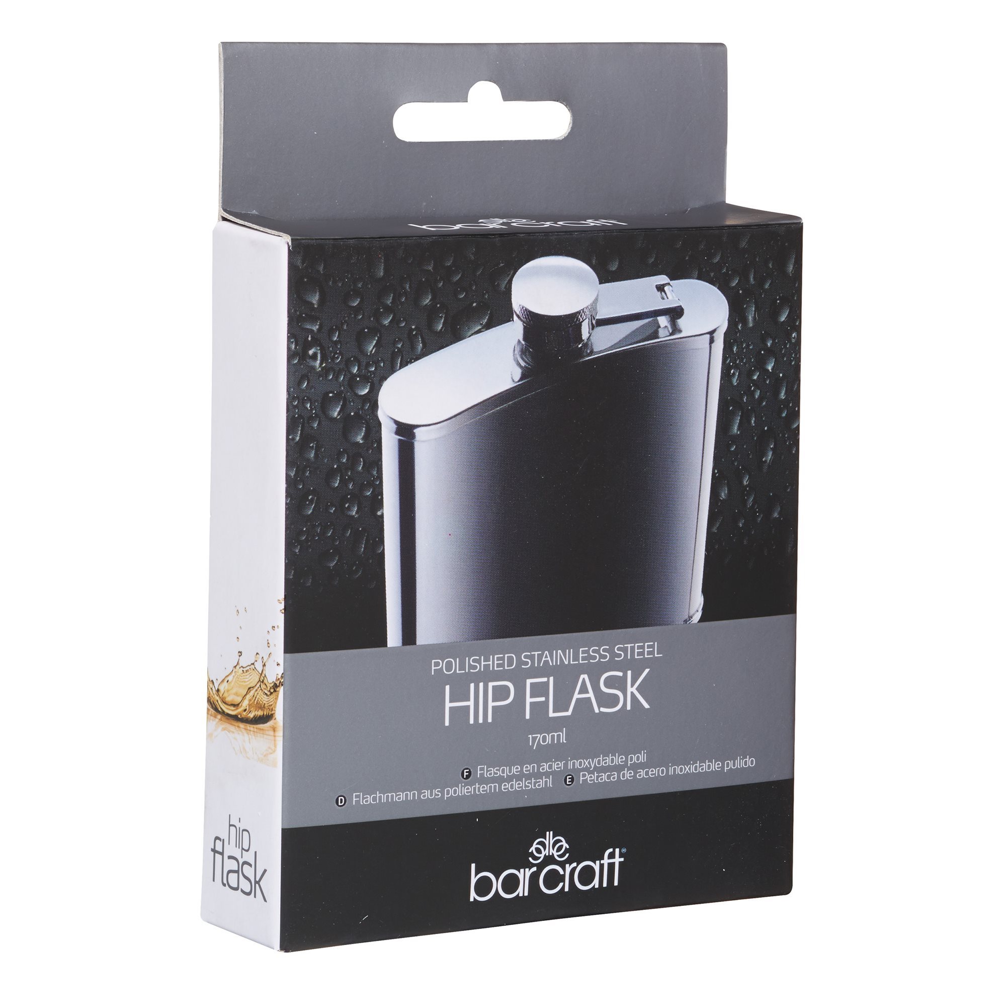 Stainless steel hip flask, 170 ml – Kitchen Craft | KitchenShop