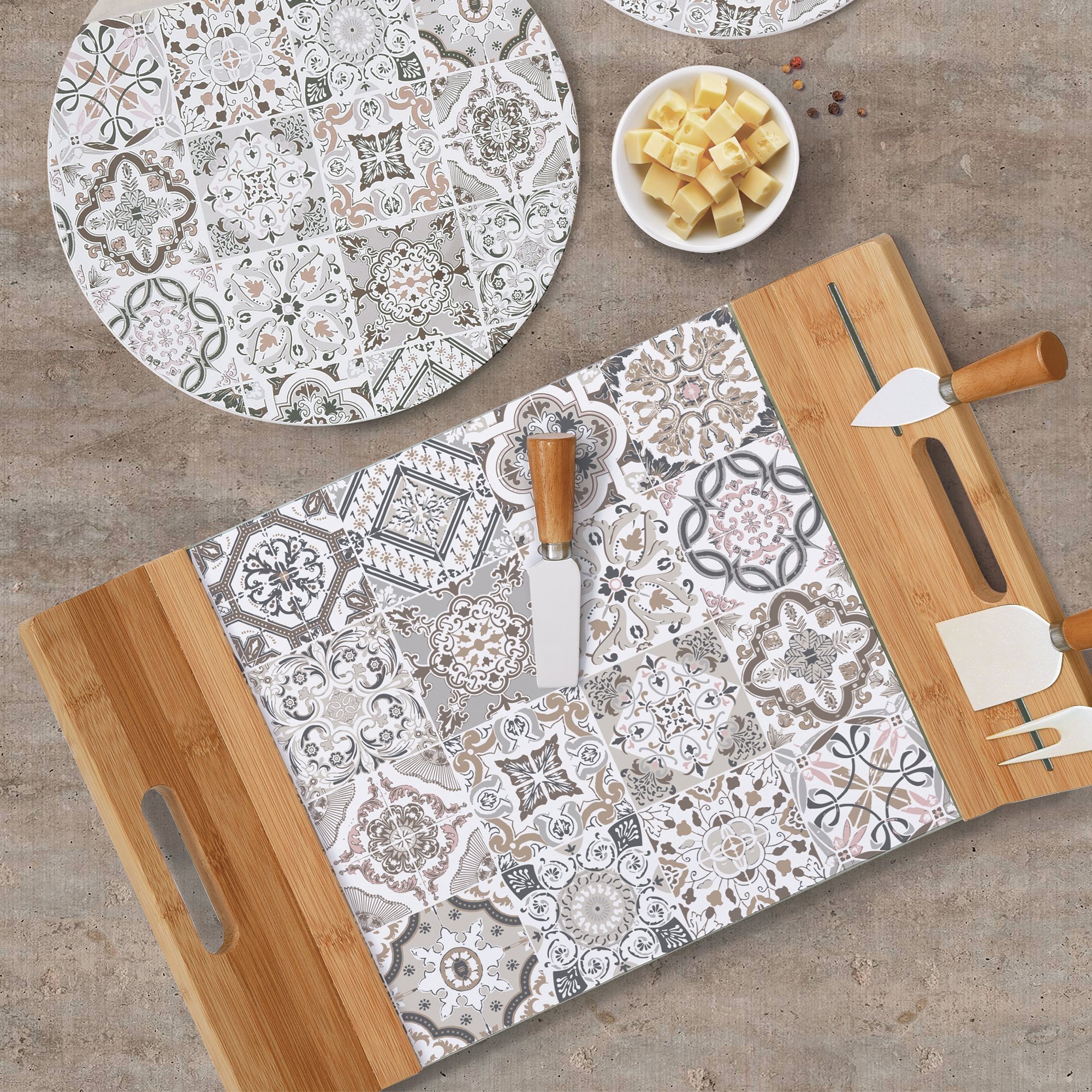 "CASADECOR" 5-piece cheese serving set, gray - Nuova R2S | KitchenShop